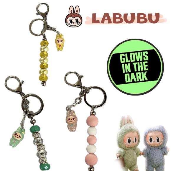 Accessories | 3pack Labubu Glow In The Dark Keychains | Poshmark